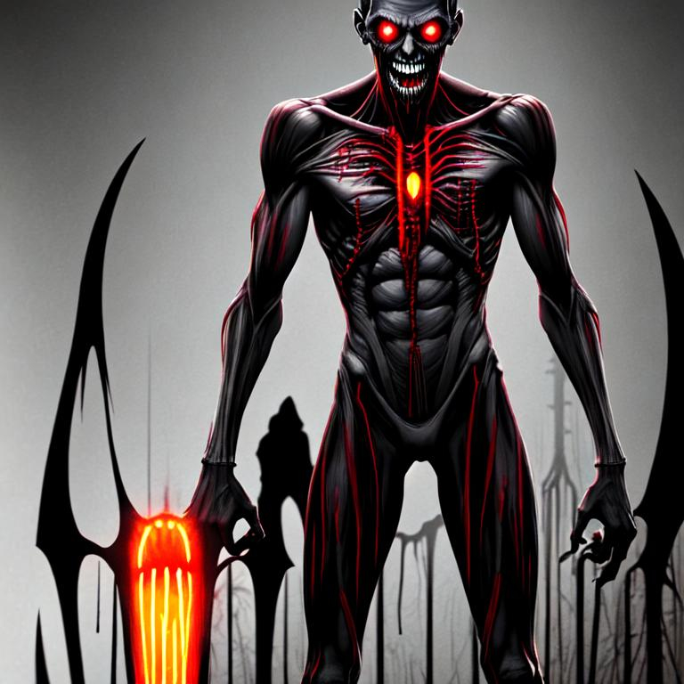 Hyper realistic skinny human, legs showing arms show...