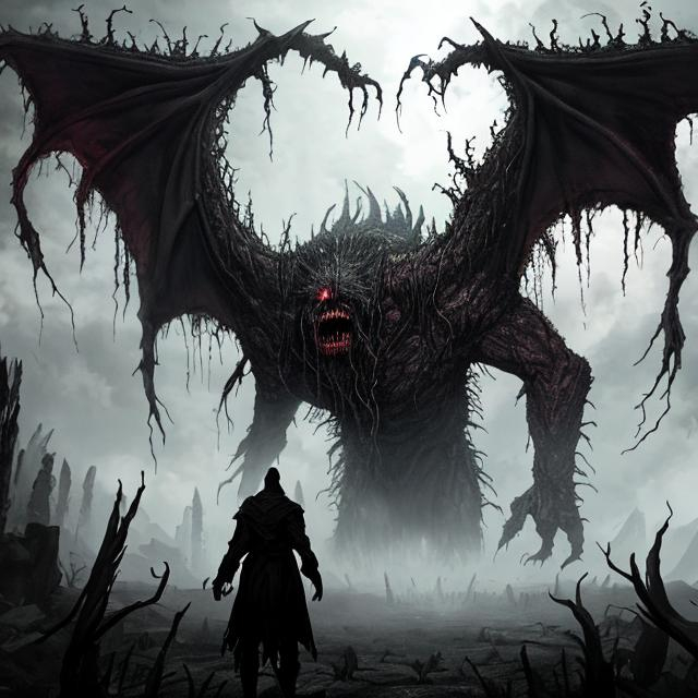 horrible monster looming just unseen, Eldrich horror