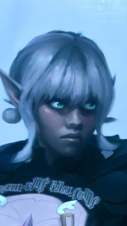 fantasy concept art of a elf girl character with bl...
