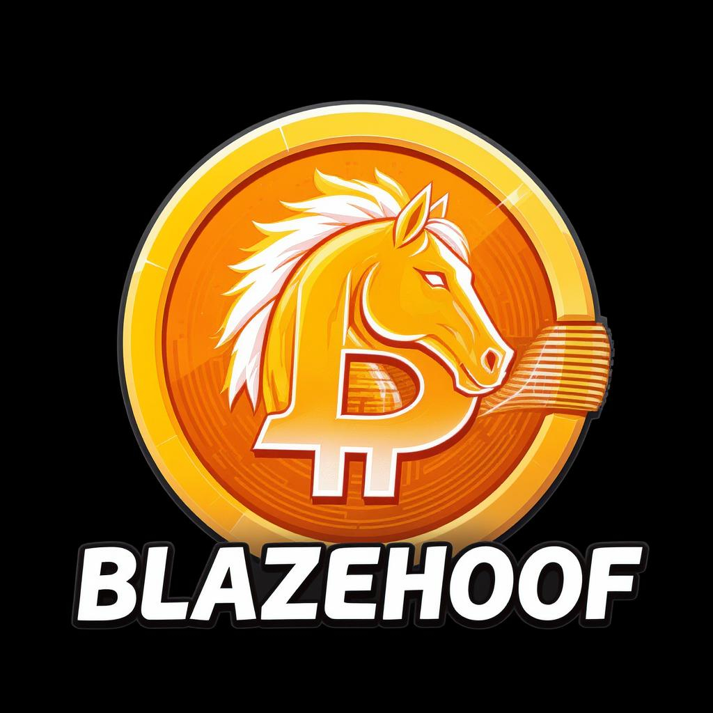 A bold, modern logo for "BlazeHoof" inspired by the...