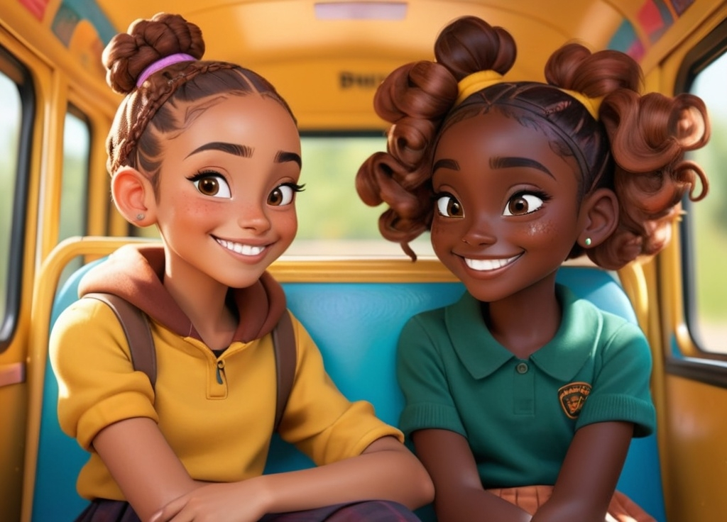 Anaya (chestnut skin) and Penny(dark chocolate skin)...