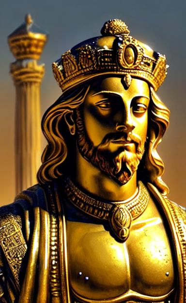 Full portrait of Achaemenid king Cyrus the Great, Pe...