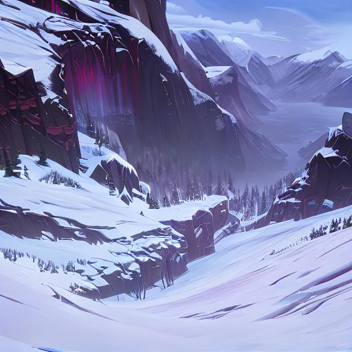 sapphire mountain gorge on a winter's morning. Saami...