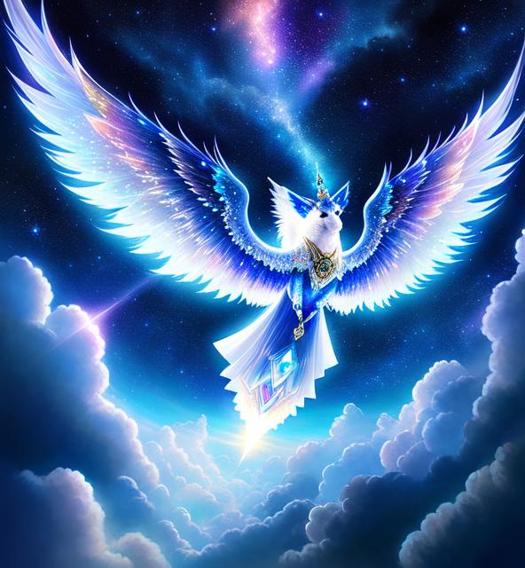 painting of diamond spirit descending from the sky,...