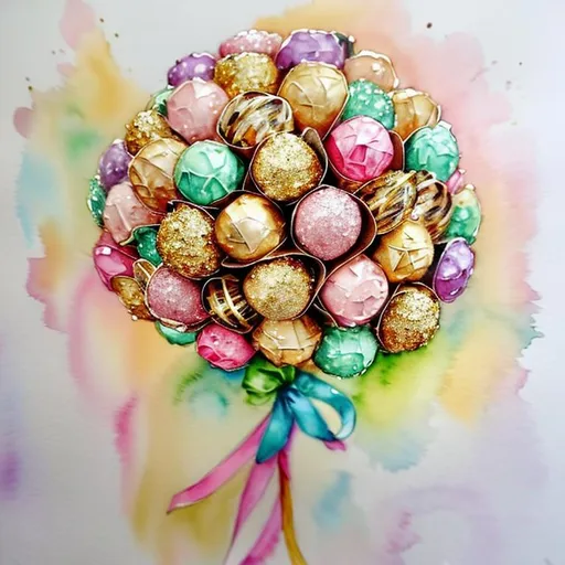 Watercolour drawing, cute design, impressionism art...