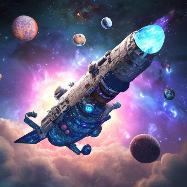 make a space crafter who is looking to sky