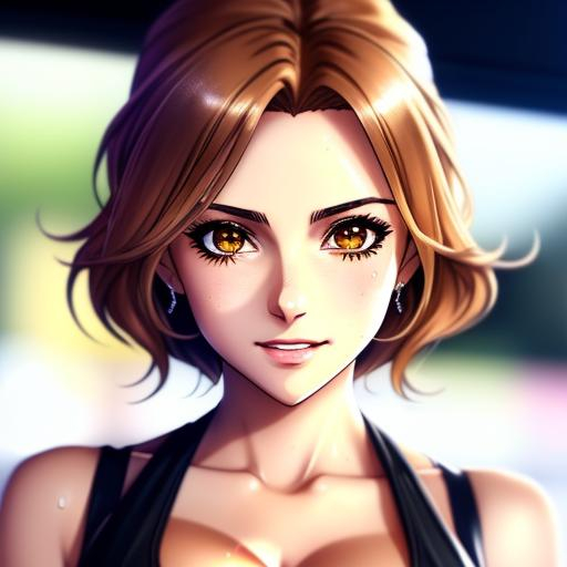 semi-realistic anime girl, skin highlights, hair hig... | OpenArt