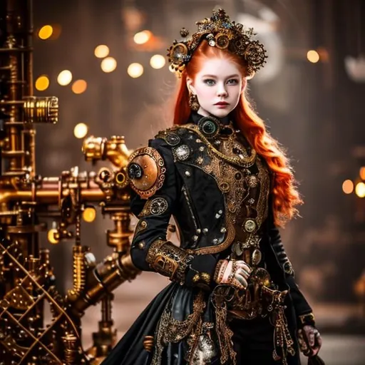 In a realm of gears and steam, behold the Steampunk... | OpenArt