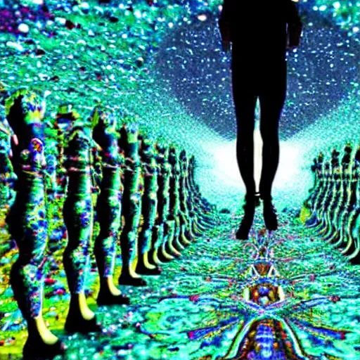 /imagine prompt: human, walking in infinity, hyper r... | OpenArt