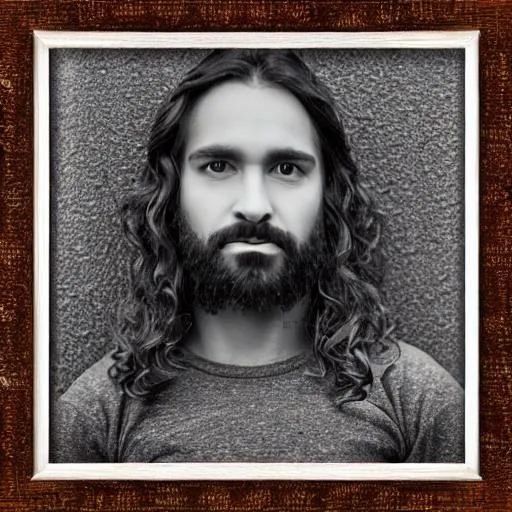 face of Jesus with crown of thorns portrait silhoue... | OpenArt