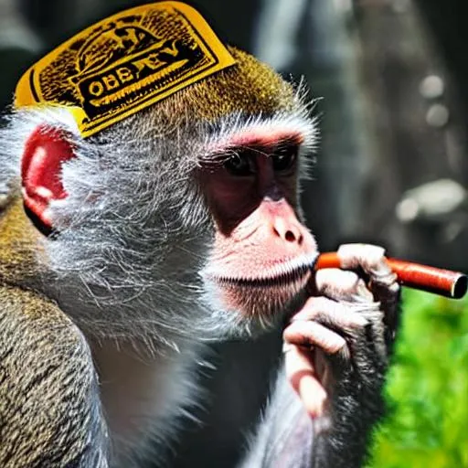 Monkey smoking