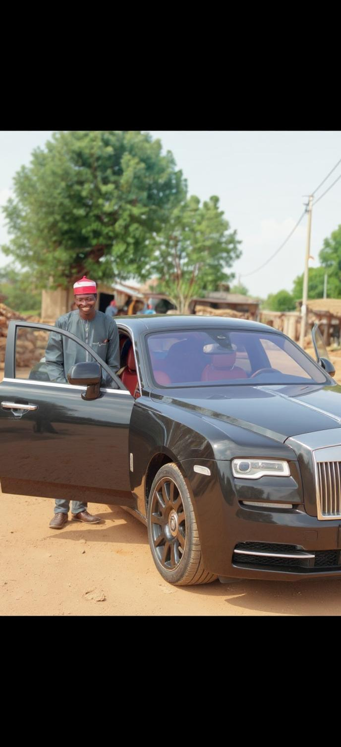A car comes into the scene a luxury rolls roys car a...
