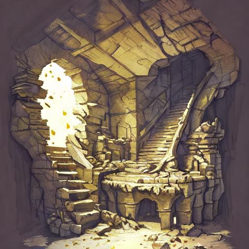 dragon lair interior with bones