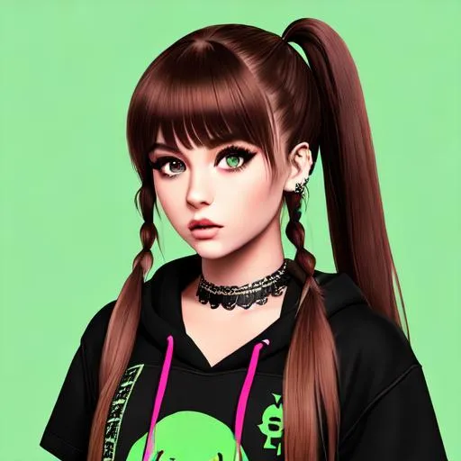 An insanely beautiful girl around 16 years old. punk... | OpenArt