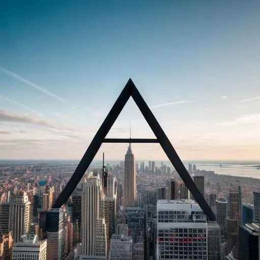 A triangle floating in the air a hyper realistic eye... | OpenArt