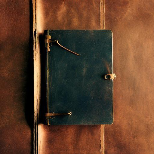 An ancient manuscript bound in leather and a magical...