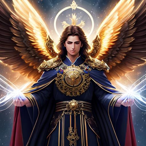 A CGI rendering of Archangel Michael with eight wing... | OpenArt