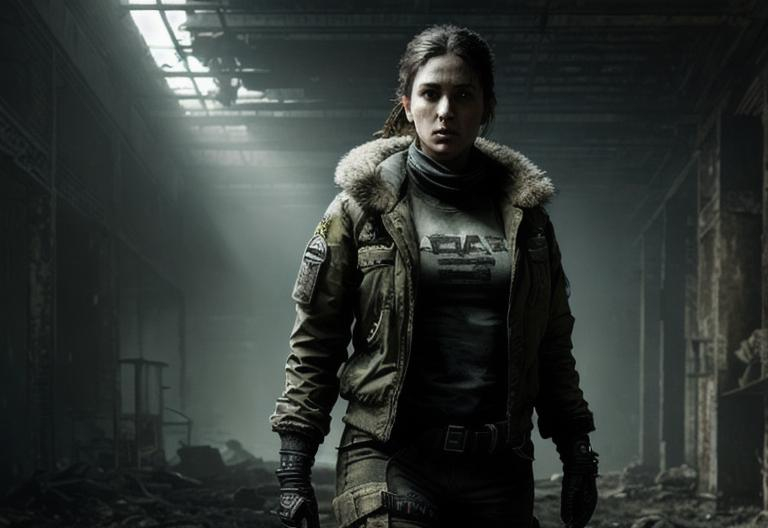 post apocalypse, survival horror, female character,... | OpenArt