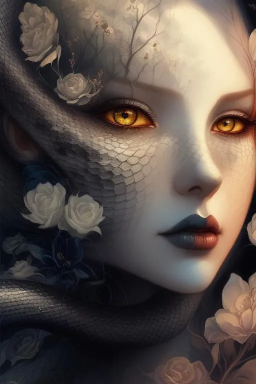 Fantastic Snake girl. Art by artgerm, edre penovac,... | OpenArt