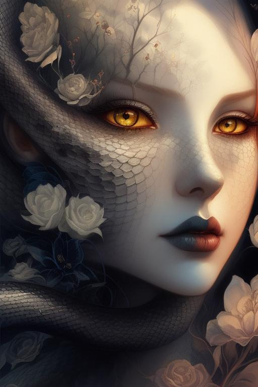 Fantastic Snake girl. Art by artgerm, edre penovac,... | OpenArt