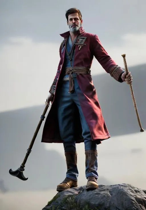 Strong male Wizard, adventurer, mage, sorcerer, powe...