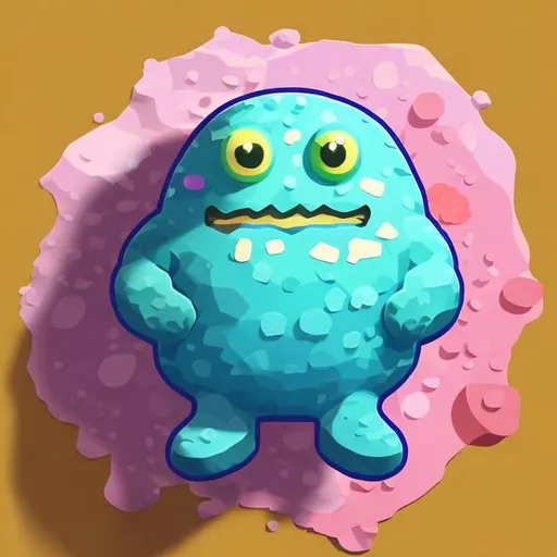 blobby blobster is low polygon realness in lime baby... | OpenArt