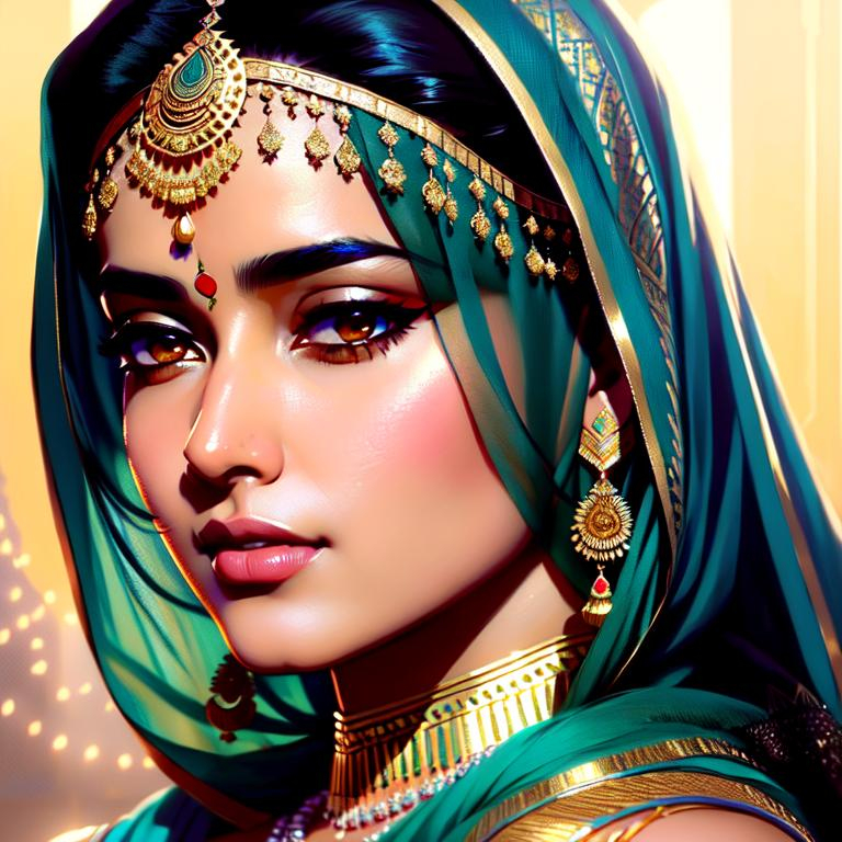 high quality portrait of Sadaf Mohammed Sayed in sty... | OpenArt