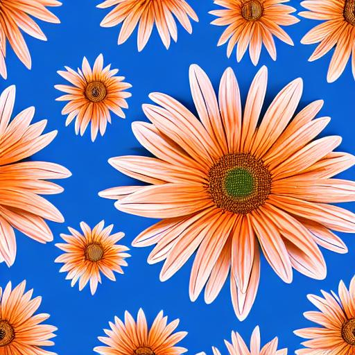A Gerber daisy pattern with visually striking colors | OpenArt