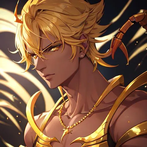 Scorpio The Scorpion zodiac as a male human, 8k, U...