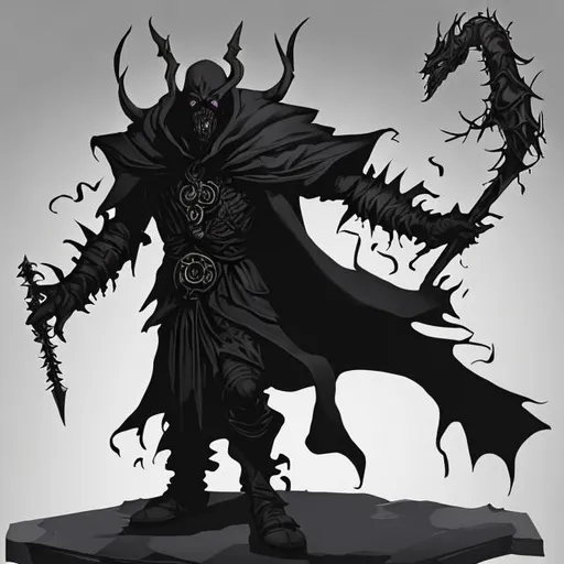 create an image of a shadow mastermind. This formida...