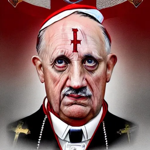 hyper realistic hyper real vatican pope with hitler... | OpenArt