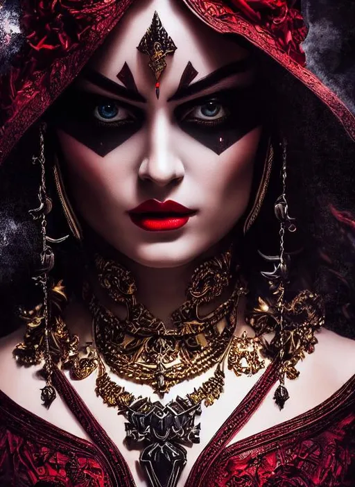 a horrible terrifying vampire in the woods: inkblot... | OpenArt