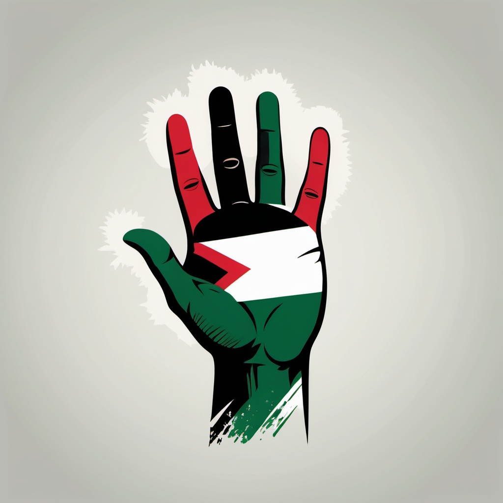 un logo in stile stencil di una mano palmo della man...