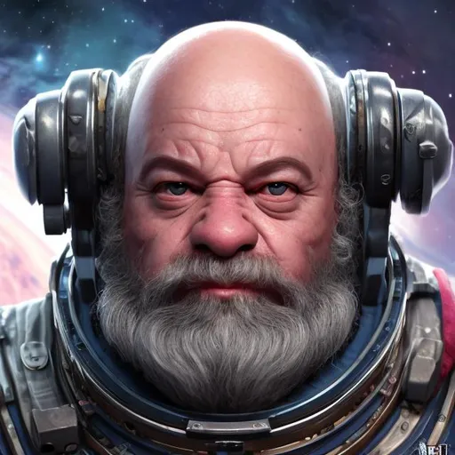 Space Dwarf realistic portrait