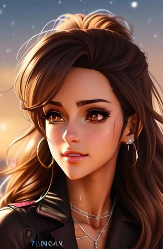 semi-realistic anime girl, skin highlights, hair hig... | OpenArt