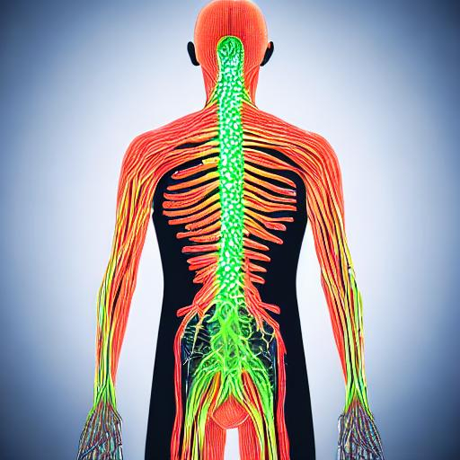 Human LED nervous system, full-body digital art, sou... | OpenArt