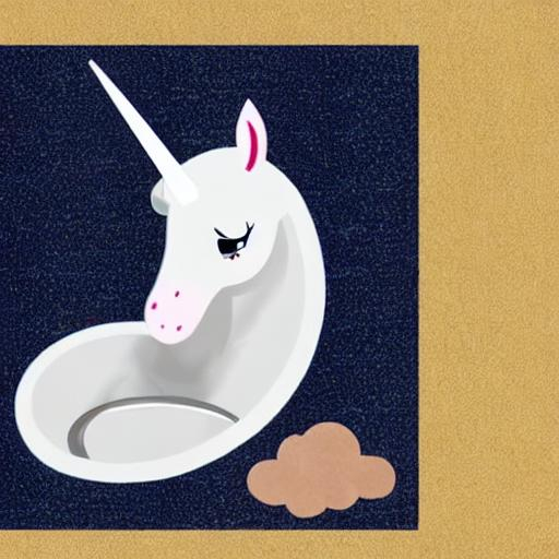 Unicorns face first in a toilet | OpenArt
