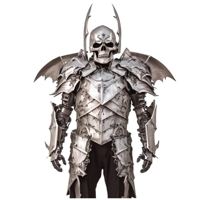 Skeleton wearing batwing armor | OpenArt