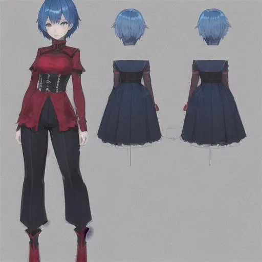 original character , redhead , shy , red sport outfi... | OpenArt