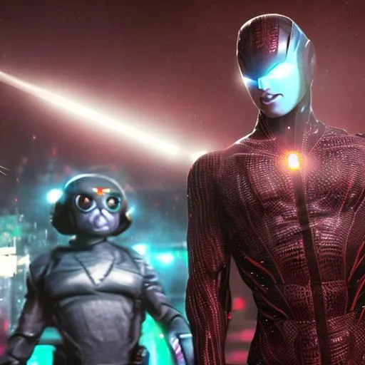 AI Superhero And Aliens Characters in 4k