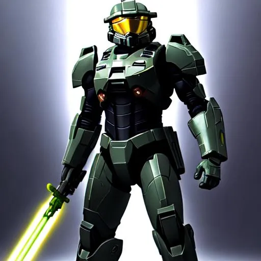 master chief with the dark saber