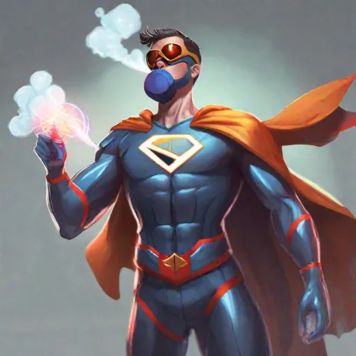 Concept art of a super hero who gets his powers from... | OpenArt