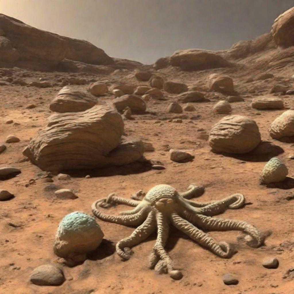 Photos from the Mars rover reveal many tentacled, st...