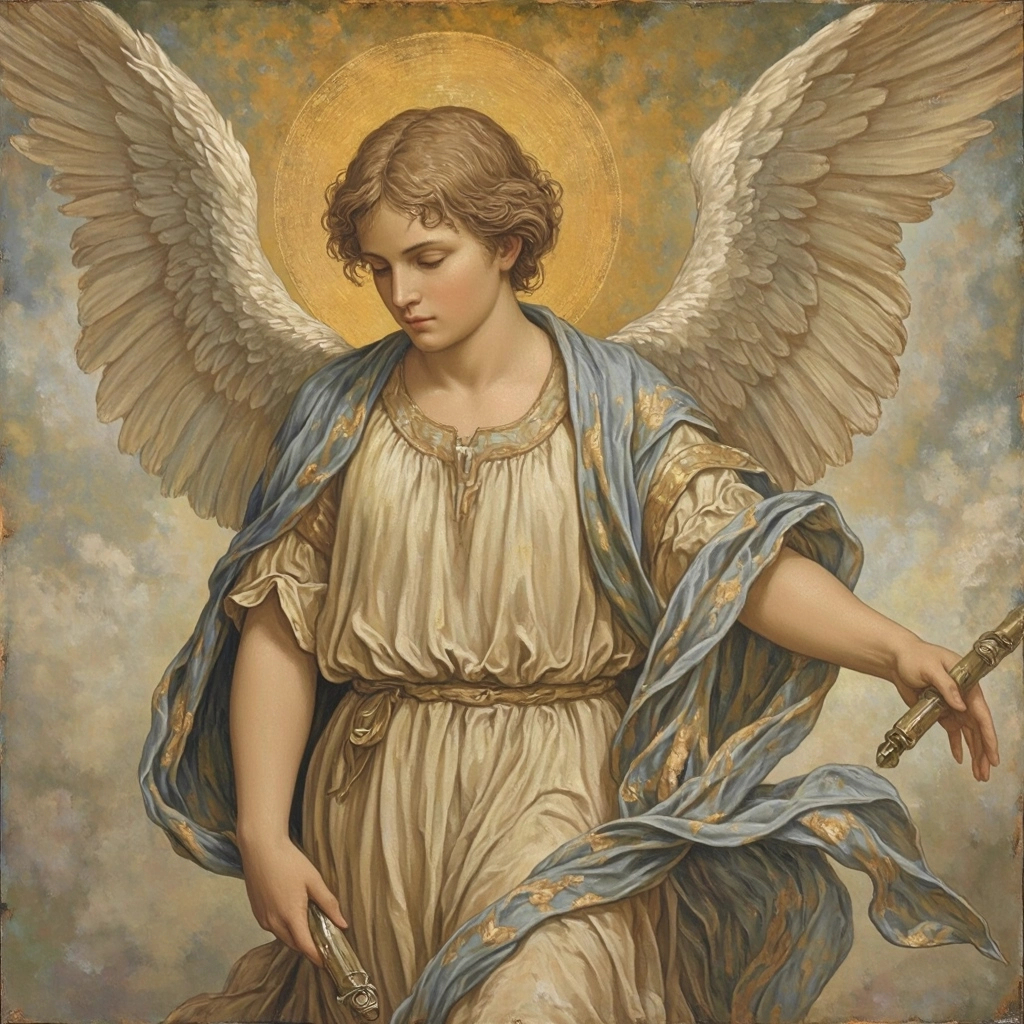 Biblically accurate angel, no background