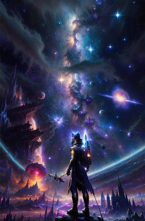 ethereal fantasy galaxies in space, painting by Thom... | OpenArt
