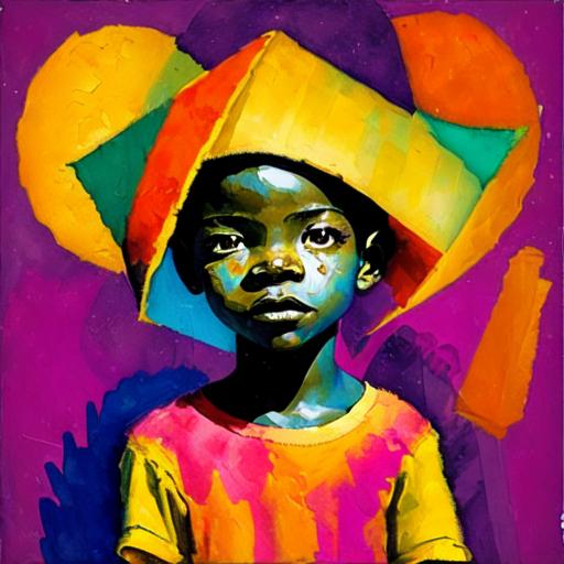 ((In the style of John Klee)) abstract, little Afric... | OpenArt