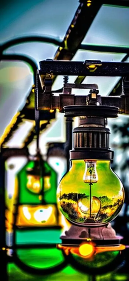 Light bulb on a lighthouse