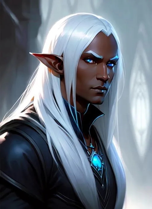 Drow Elf, male, trending on artstation, Greg Rutkowski | OpenArt