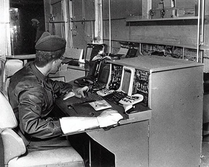 Computer on the Soviet command post | OpenArt