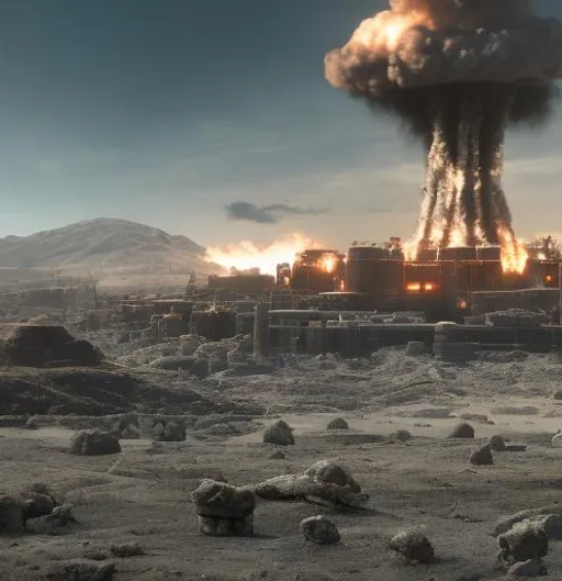 trench warfare, urban, city, slums, trenches, desert... | OpenArt